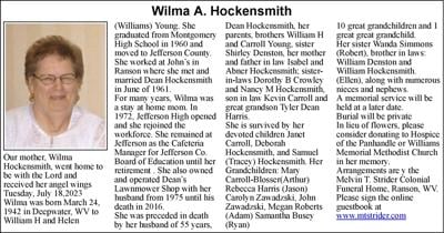 Wilma A. Hockensmith | Obituaries | journal-news.net