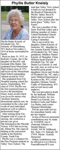 Phyllis Butler Kneisly | Obituaries | journal-news.net