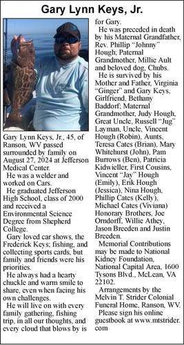 Gary Lynn Keys, Jr. | Obituaries | journal-news.net