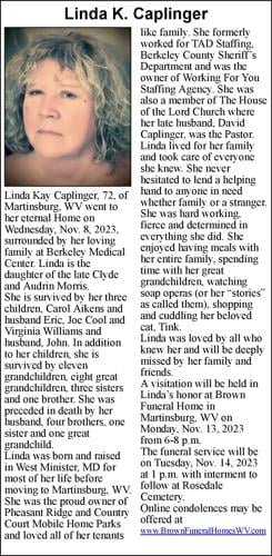 Linda K. Caplinger | Obituaries | journal-news.net