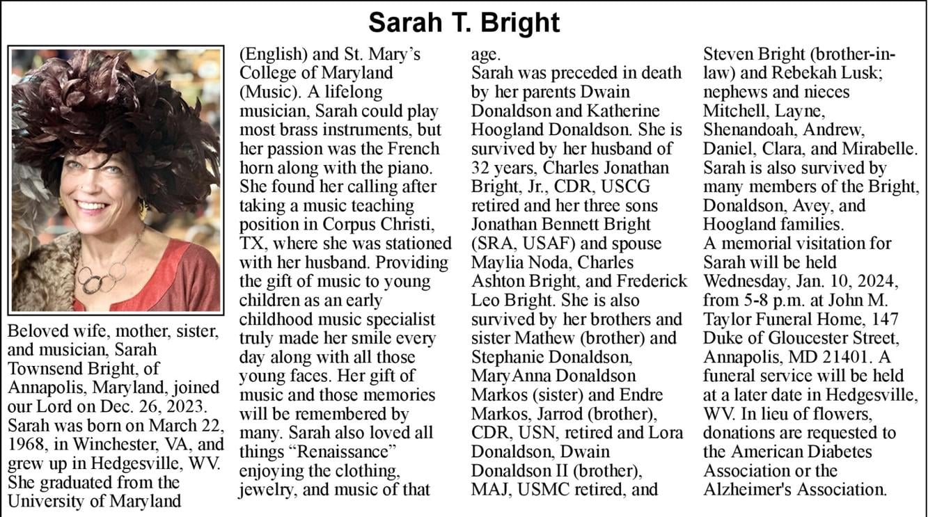 Sarah T. Bright | Obituaries | journal-news.net