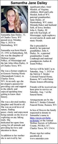 Samantha Jane Dailey | Obituaries | journal-news.net