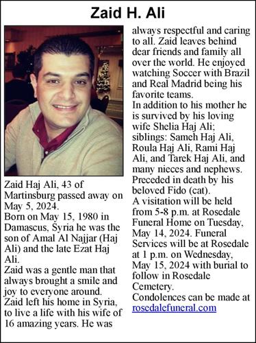 Zaid H. Ali | Obituaries | journal-news.net