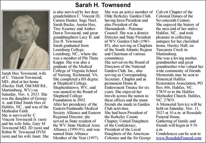 Sarah H. Townsend | Obituaries | journal-news.net