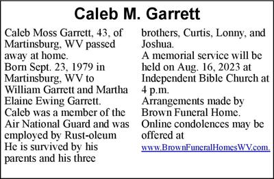 Caleb M. Garrett | Obituaries | journal-news.net
