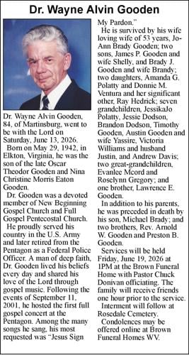 Dr. Wayne Alvin Gooden | Obituaries | journal-news.net