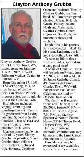 Clayton Anthony Grubbs | Obituaries | journal-news.net