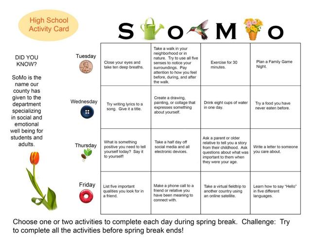 Jefferson Co. Schools released spring break content calendar | Journal ...