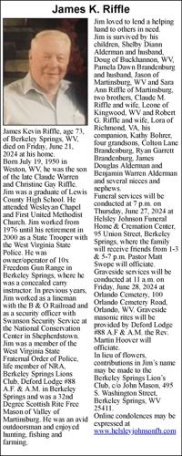 James K. Riffle | Obituaries | journal-news.net