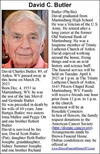 David C. Butler | Obituaries | journal-news.net