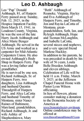 Leo D. Ashbaugh | Obituaries | journal-news.net