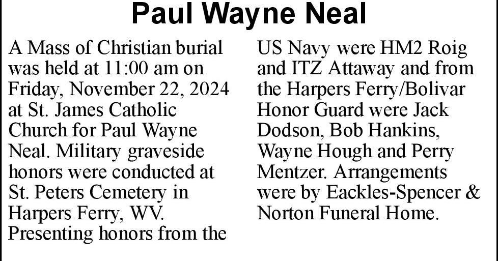 Paul Wayne Neal | Obituaries | journal-news.net