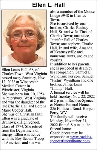 Ellen L. Hall | Obituaries | journal-news.net