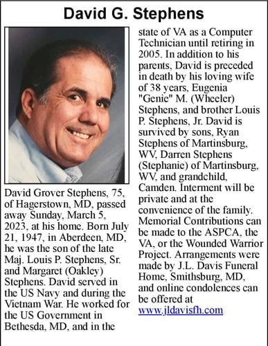 David G. Stephens | Obituaries | journal-news.net