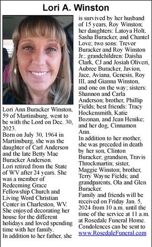 Lori A. Winston | Obituaries | journal-news.net