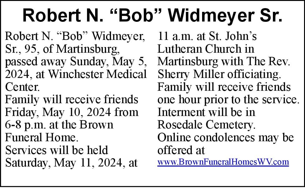 Robert N. “Bob” Widmeyer Sr. | Obituaries | journal-news.net