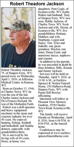 Robert Theadore Jackson | Obituaries | journal-news.net