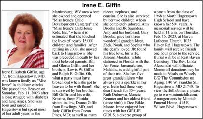 Irene E. Giffin | Obituaries | journal-news.net