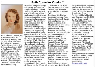 Ruth Cornelius Orndorff | Obituaries | journal-news.net