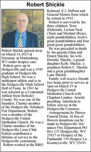 Robert Shickle | Obituaries | journal-news.net