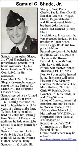 Samuel C. Shade, Jr. | Obituaries | journal-news.net
