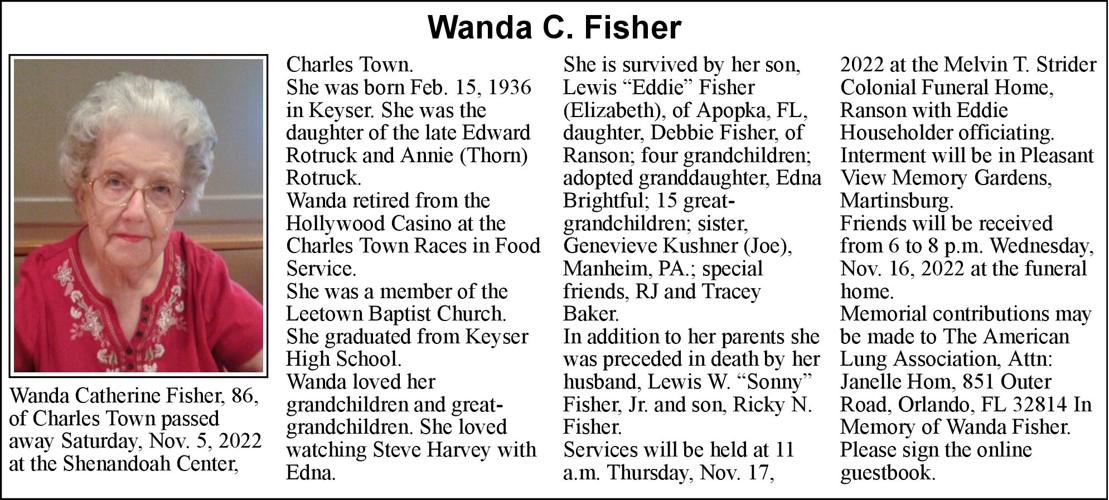 Wanda C. Fisher | Obituaries | journal-news.net