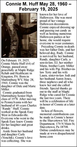 Connie M. Huff May 28, 1960 – February 19, 2025 | Obituaries | journal ...