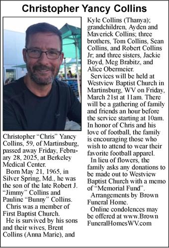 Christopher Yancy Collins | Obituaries | journal-news.net