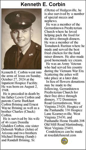 Kenneth E. Corbin | Obituaries | journal-news.net