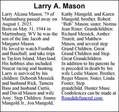 Larry A. Mason | Obituaries | journal-news.net