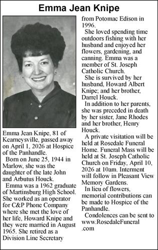 Emma Jean Knipe | Obituaries | journal-news.net