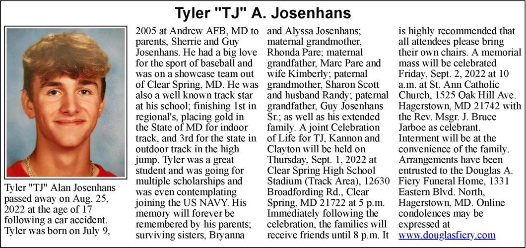 Tyler "TJ" A. Josenhans | Obituaries | journal-news.net