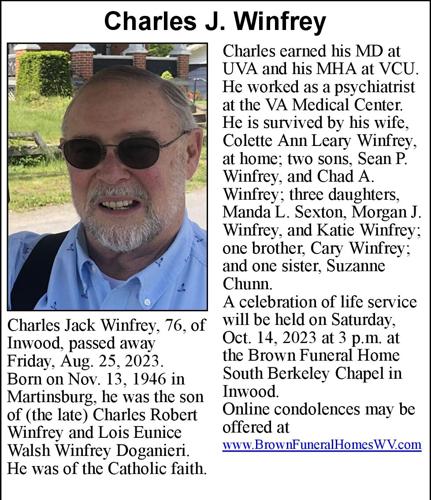 Charles J. Winfrey | Obituaries | journal-news.net