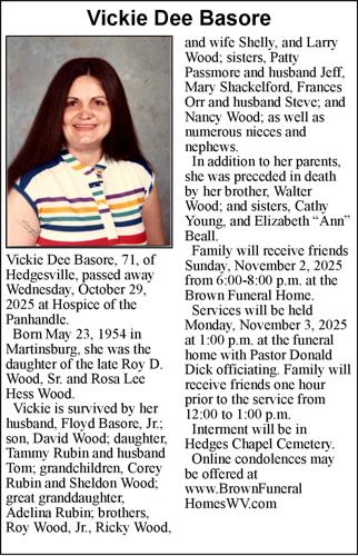 Vickie Dee Basore | Obituaries | journal-news.net