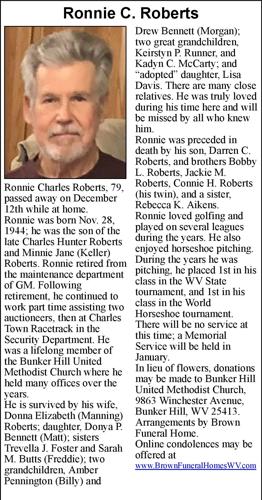 Ronnie C. Roberts | Obituaries | journal-news.net