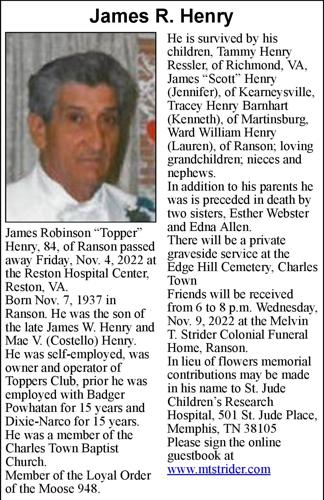 James R. Henry | Obituaries | journal-news.net