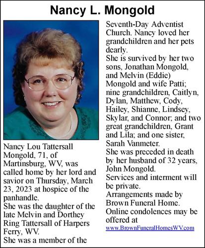 Nancy L. Mongold | Obituaries | journal-news.net