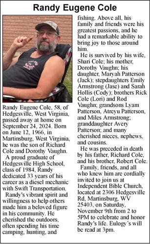Randy Eugene Cole | Obituaries | journal-news.net