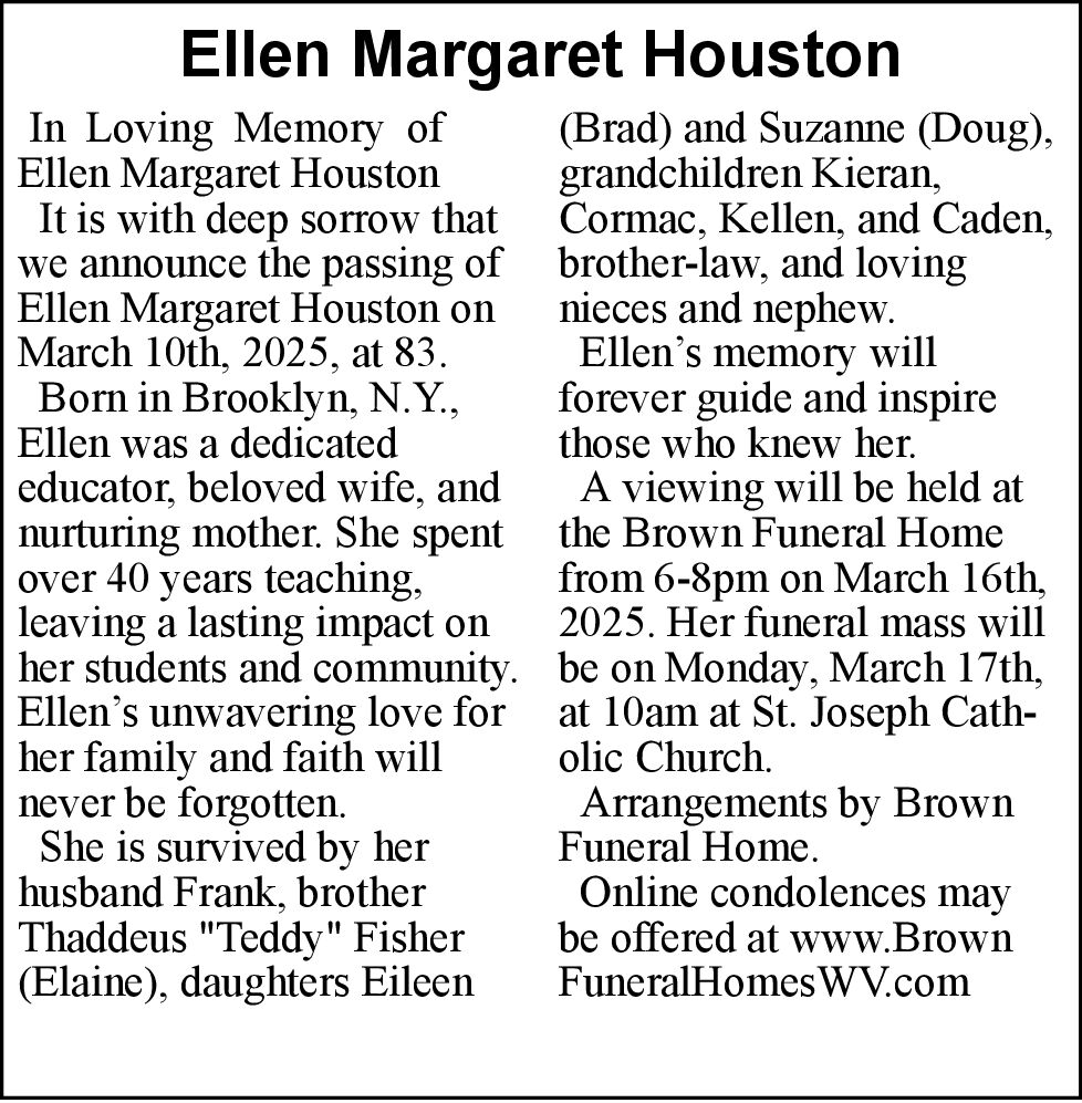 Ellen Margaret Houston | Obituaries | journal-news.net