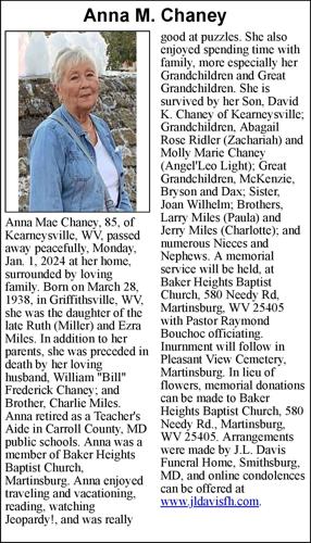 Anna M. Chaney | Obituaries | journal-news.net