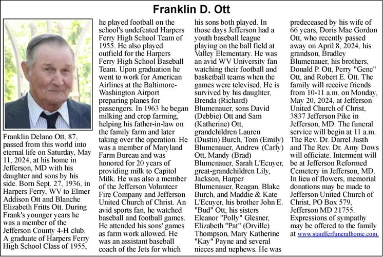 Franklin D. Ott | Obituaries | journal-news.net