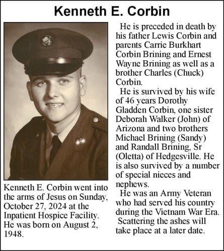 Kenneth E. Corbin | Obituaries | journal-news.net