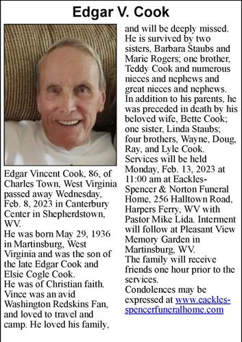 Edgar V. Cook | Obituaries | journal-news.net