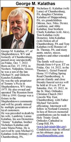 George M. Kalathas | Obituaries | journal-news.net