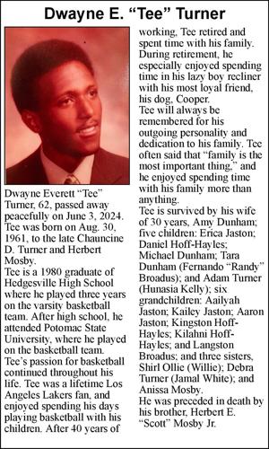 Dwayne E. “Tee” Turner | Obituaries | journal-news.net