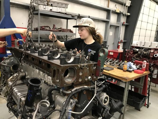 Students work with diesel engines through James Rumsey Technical ...