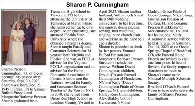 Sharon P. Cunningham | Obituaries | journal-news.net