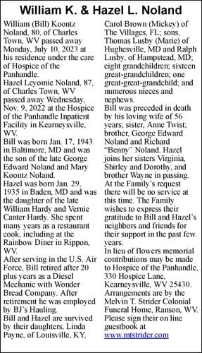 William K. & Hazel L. Noland | Obituaries | journal-news.net