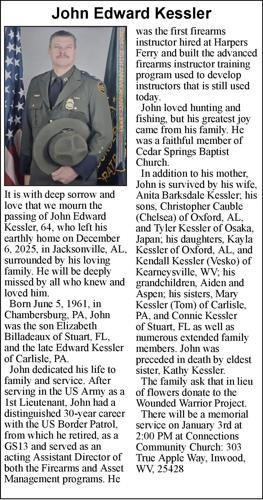 John Edward Kessler | Obituaries | journal-news.net