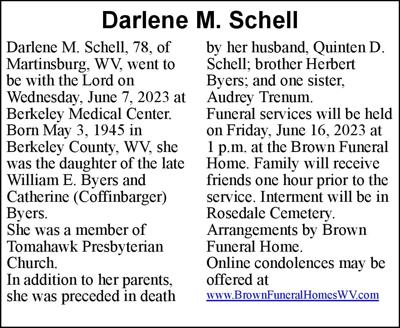Darlene M. Schell | Obituaries | journal-news.net